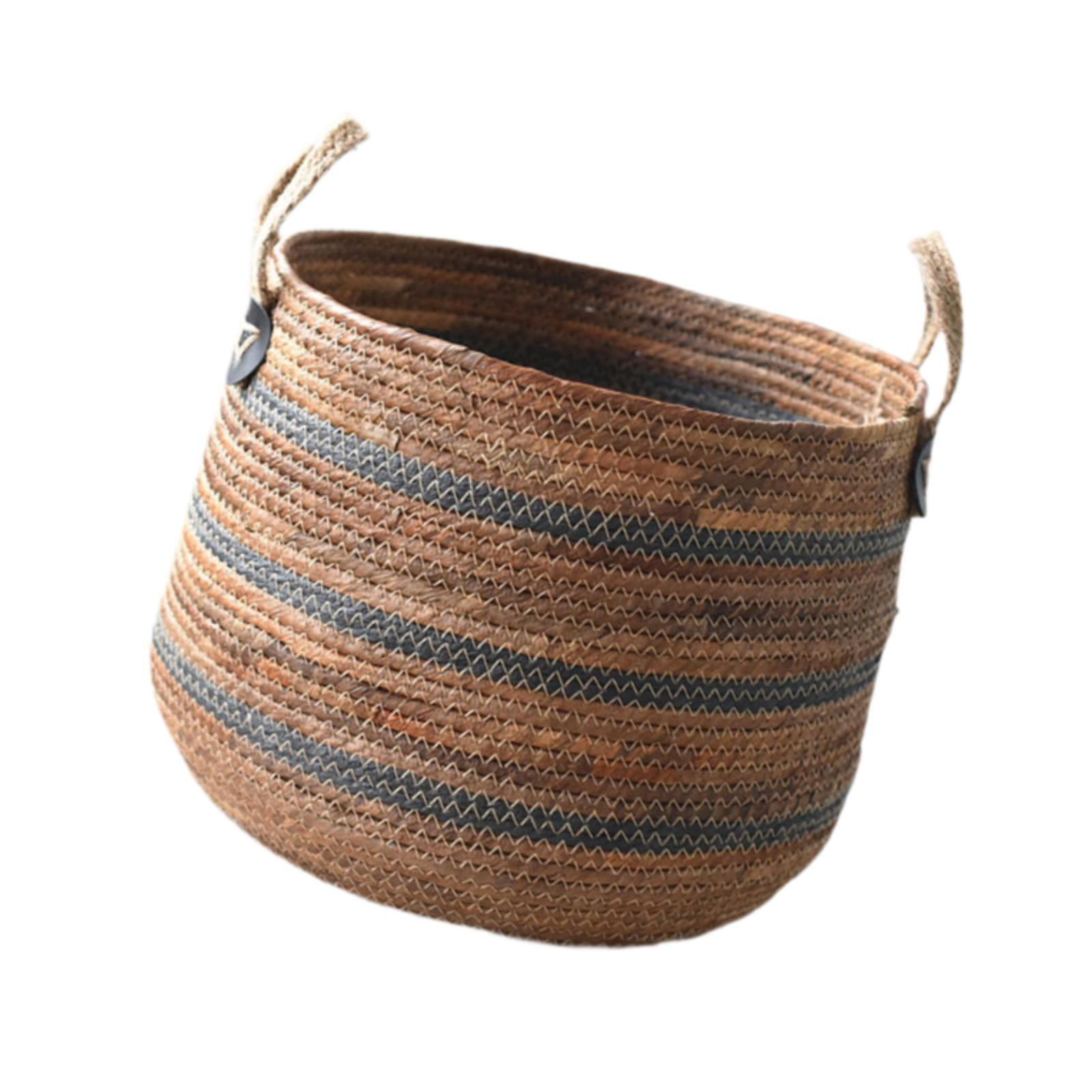 Canasto De Lavandería Tejida Canasto De Mantas Para El Hogar Para Almohadas Canasto De Baño De ...