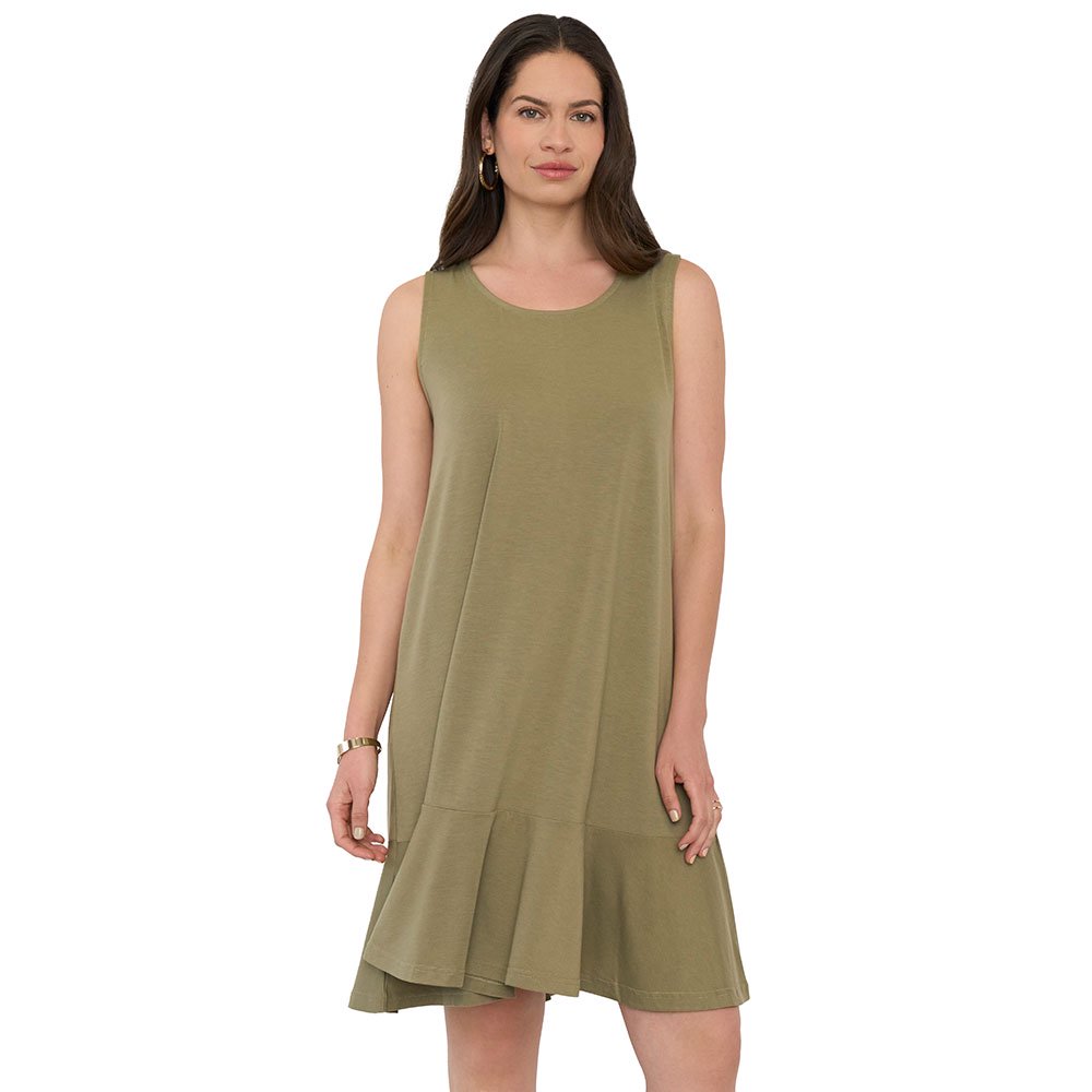 Vestido Mujer Sin Mangas Básico Verde Oliva Corona | Lider