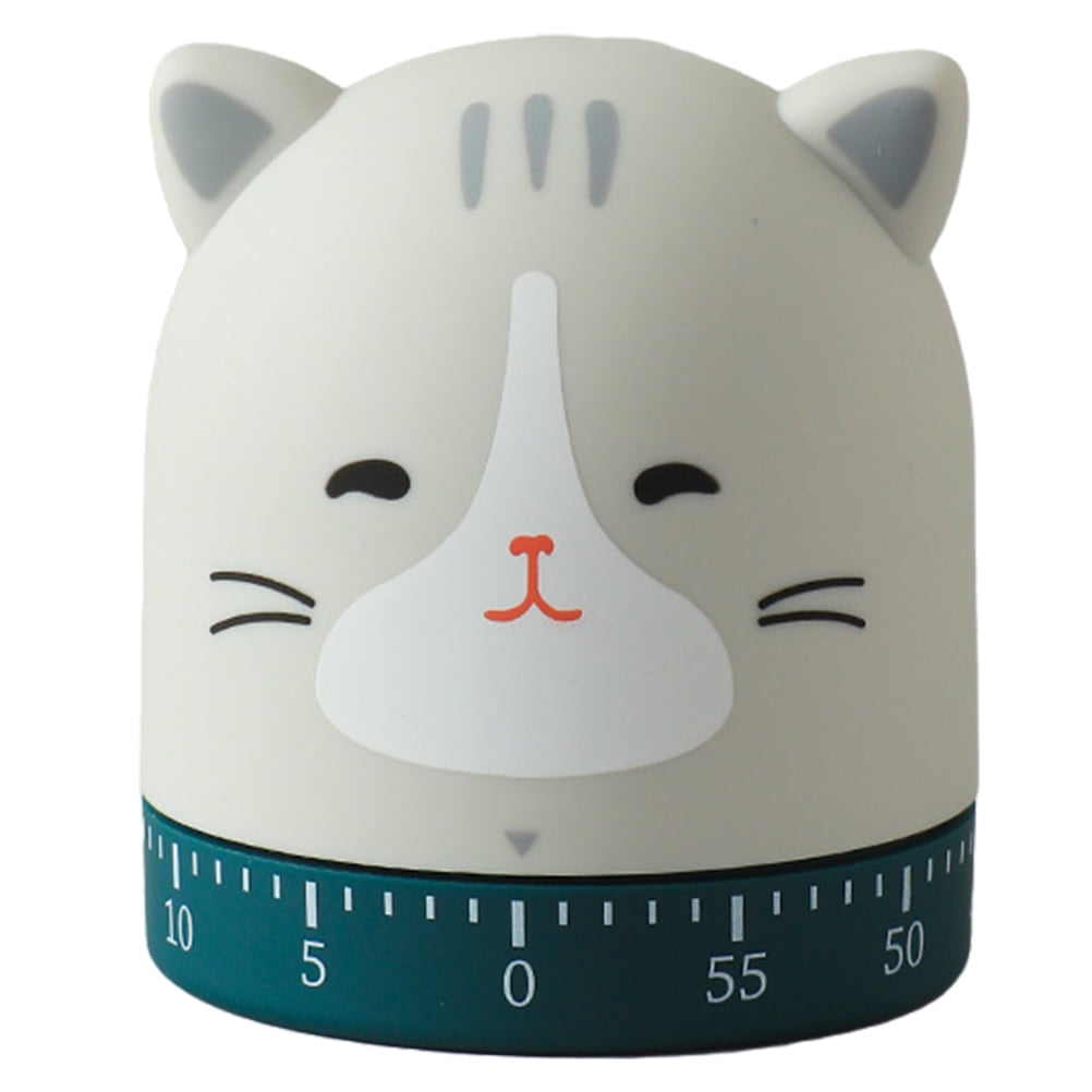Temporizador de cocina con forma de gato, 60 minutos, giratorio 360 ...