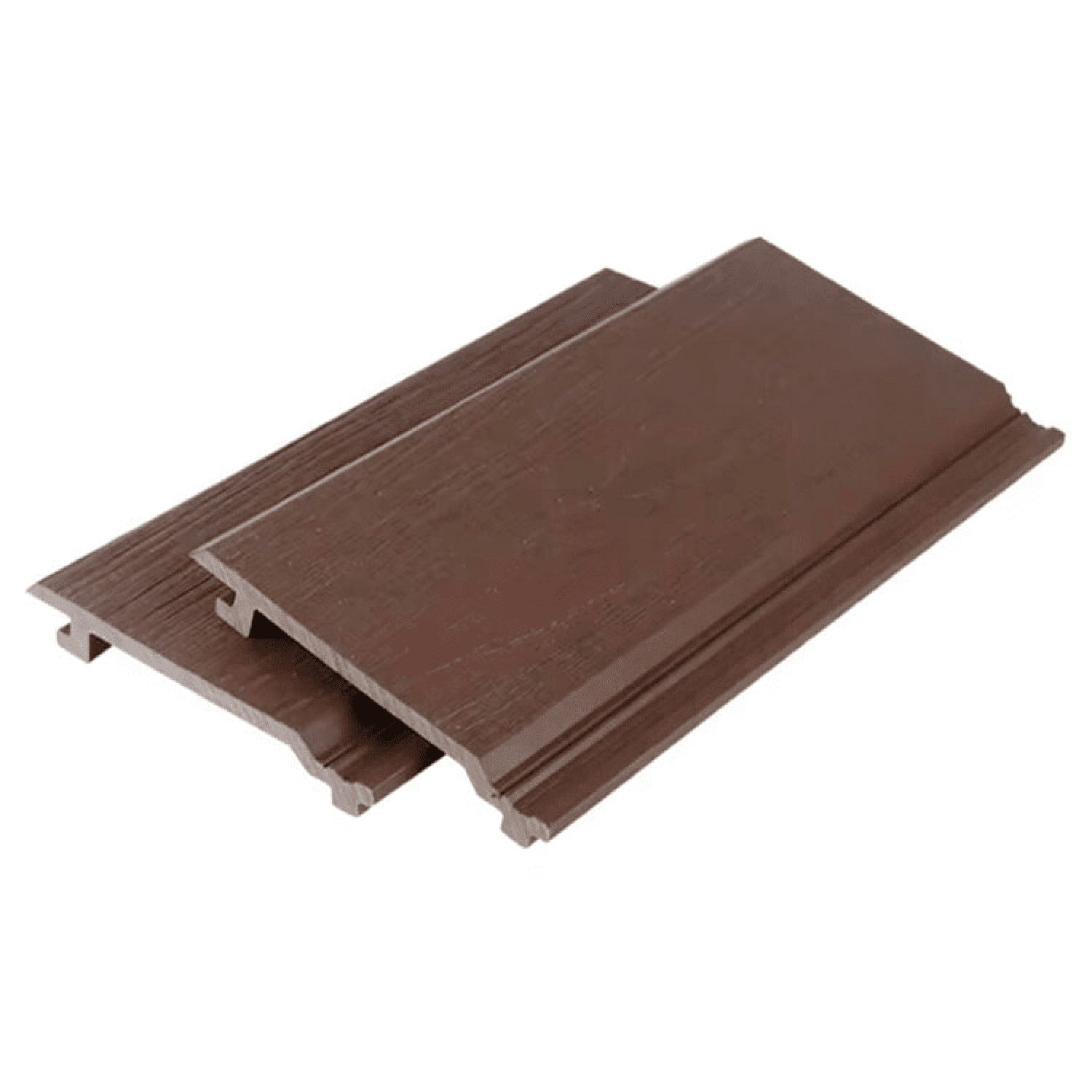 Pack de 5 Revestimientos Siding Plano WPC exterior Color Madera Oscura ...
