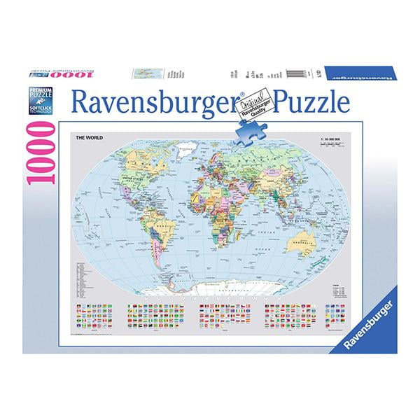 Puzzle mapa político del mundo - 1000 piezas | Lider
