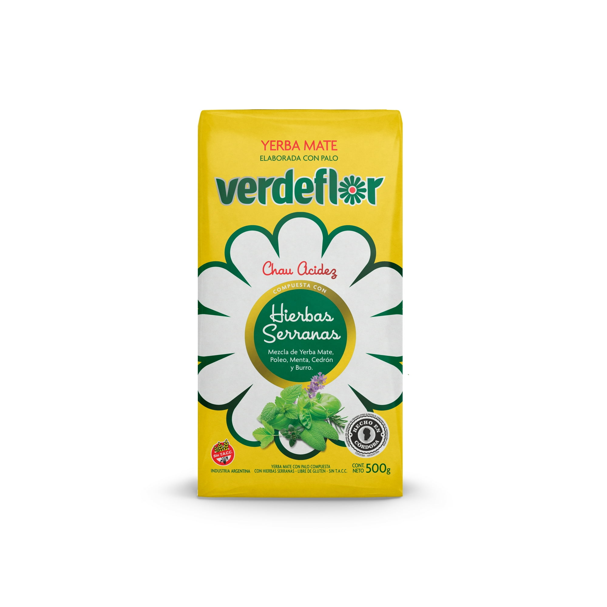 Yerba Mate Hierbas Serranas Verdeflor 500g Bolsa | Lider