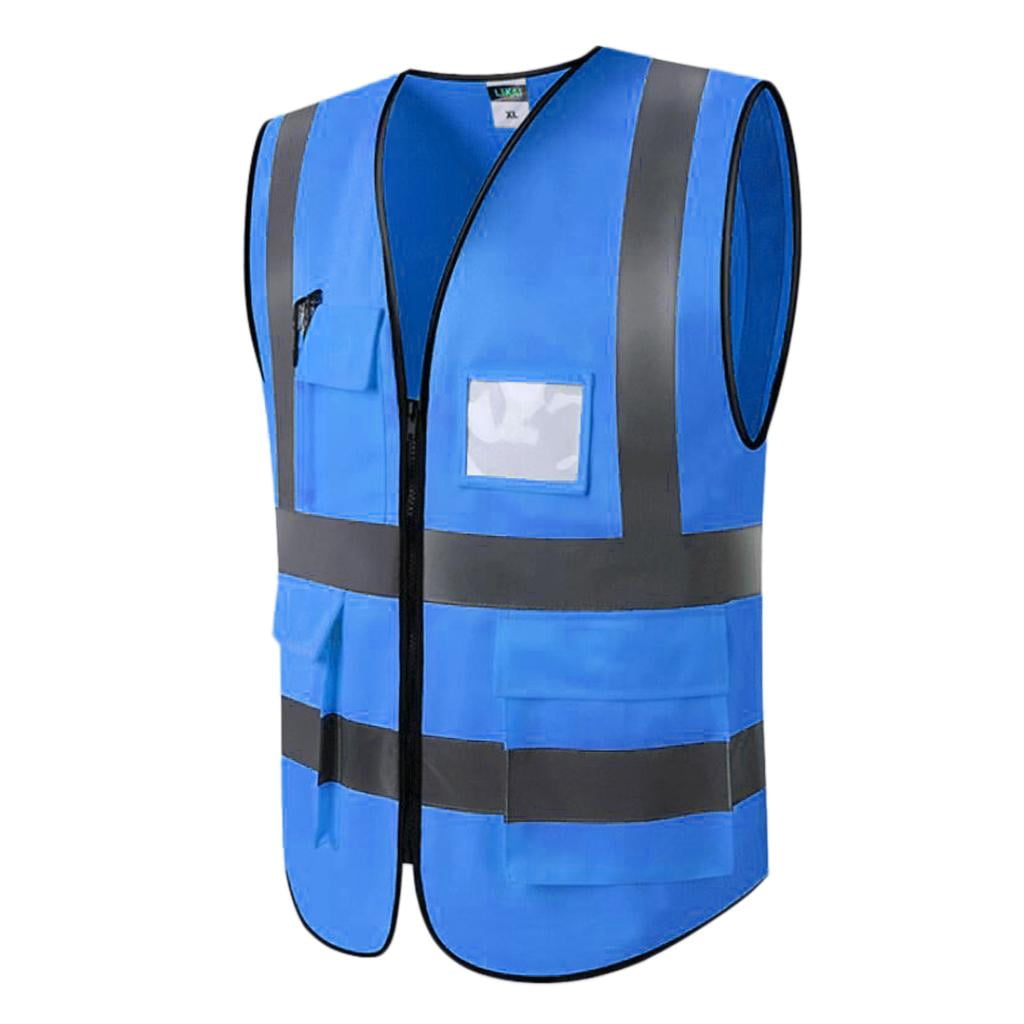 Chaleco Reflectante de Seguridad Impermeable Azul XL | Lider