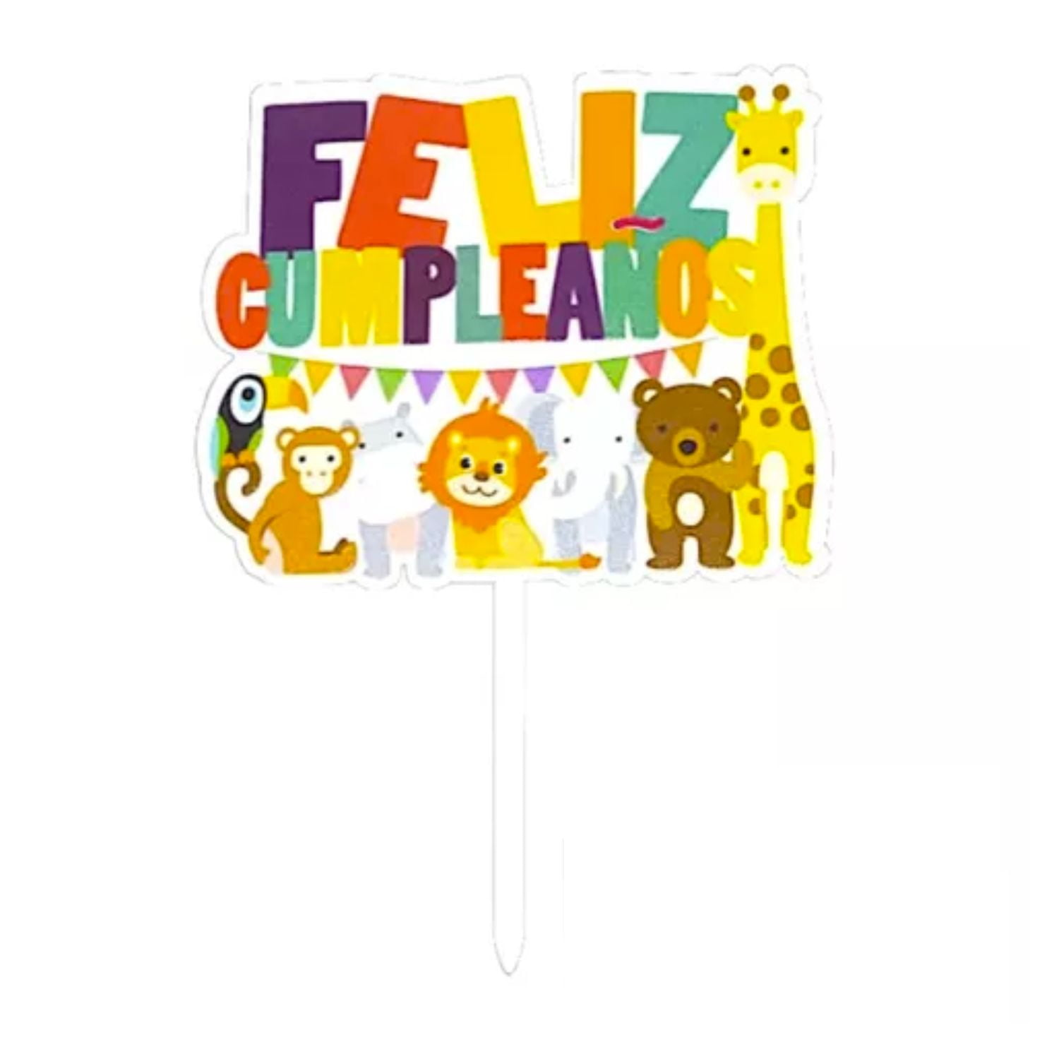 Cake Topper Cumpleaños Animales De La Selva | Lider