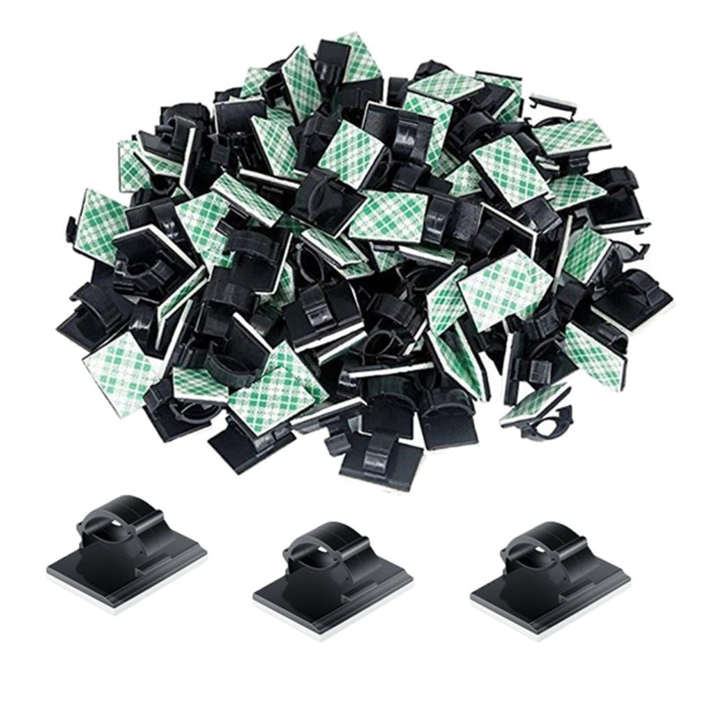 Clips Adhesivos para Organización de Cables Pack de 100 | Lider