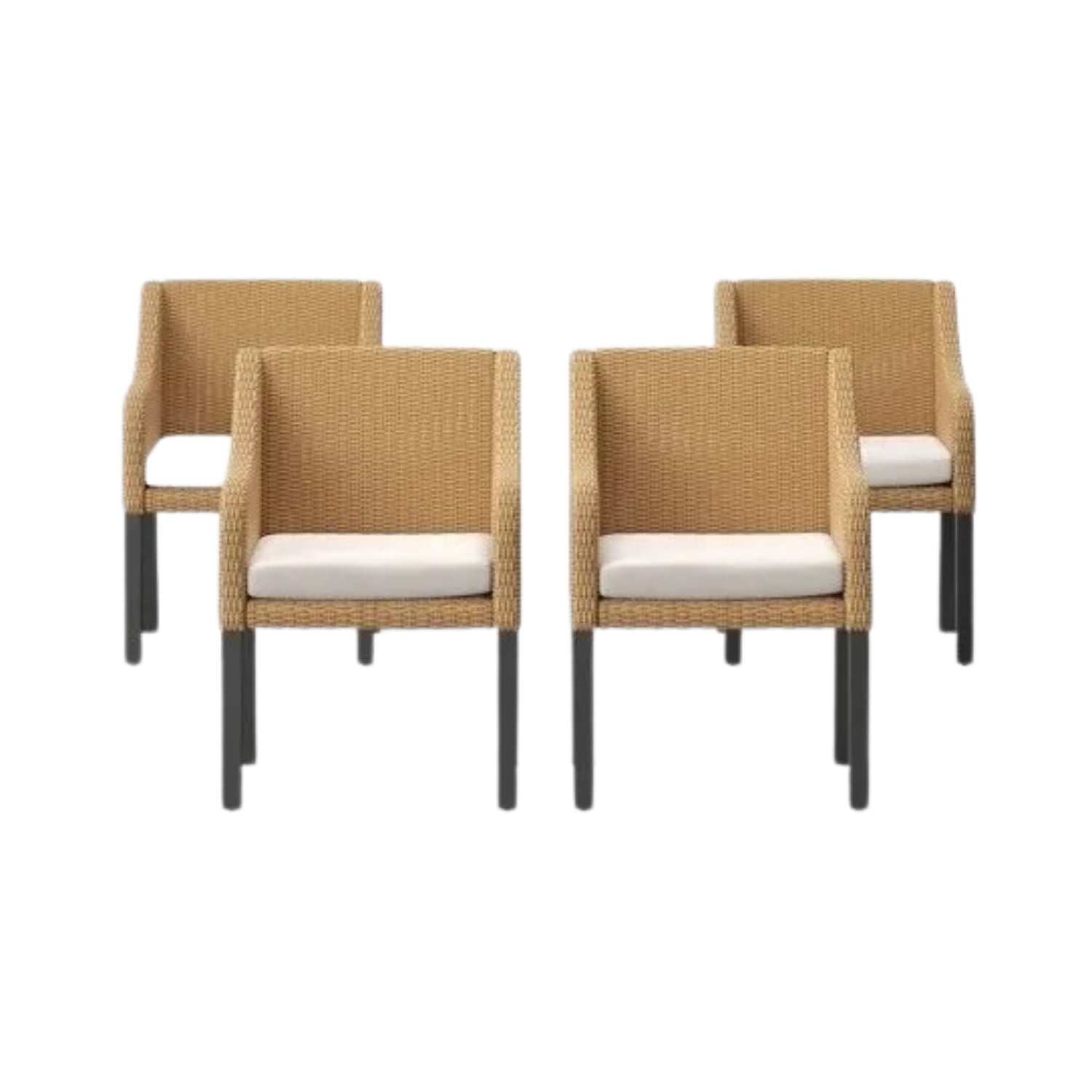 Set 4 Sillas Rattan Con Cojín | Lider