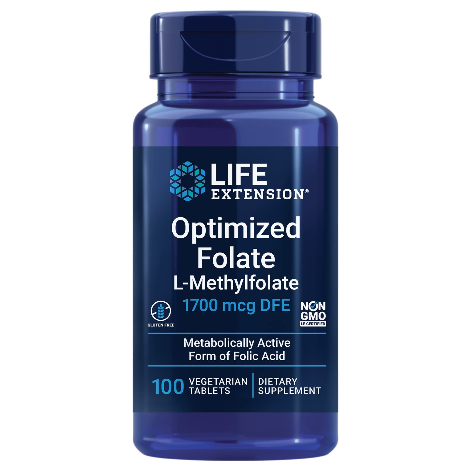 Folato optimizado Supplement Life Extension 1700 mcg 100 tabletas | Lider