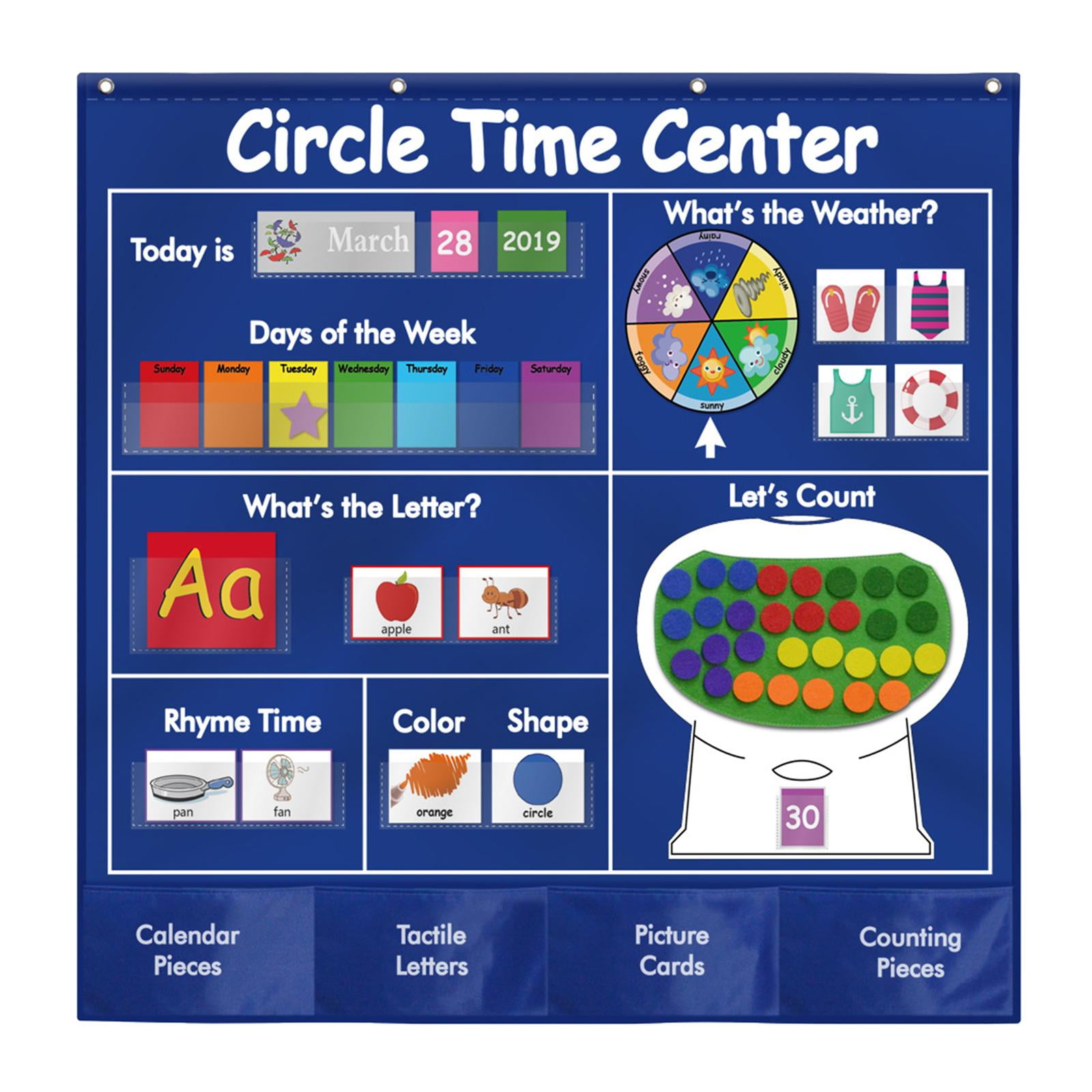 Circle Time Center Pocket Chart Educativo Educación Preescolar Cuadro ...