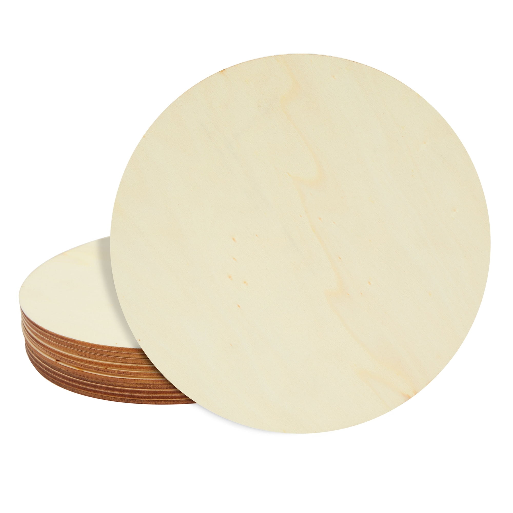 Paquete de 10 círculos de madera sin terminar de 20 cm para ...