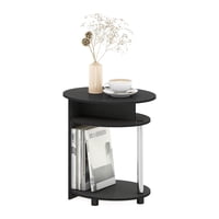 Mesa Lateral Furinno Dario Con Cajón De Tela Rosa/Rosa Claro