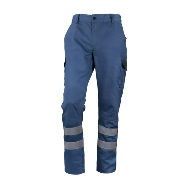 Pantalón Cargo Gabardina Bi-Color Con Cinta Hombre Azul Indigo / Azul ...