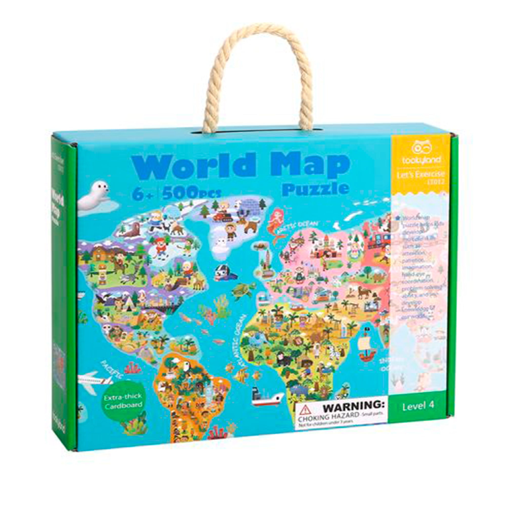 Puzzle Mapa del Mundo 500 Piezas Tooky Toy | Lider
