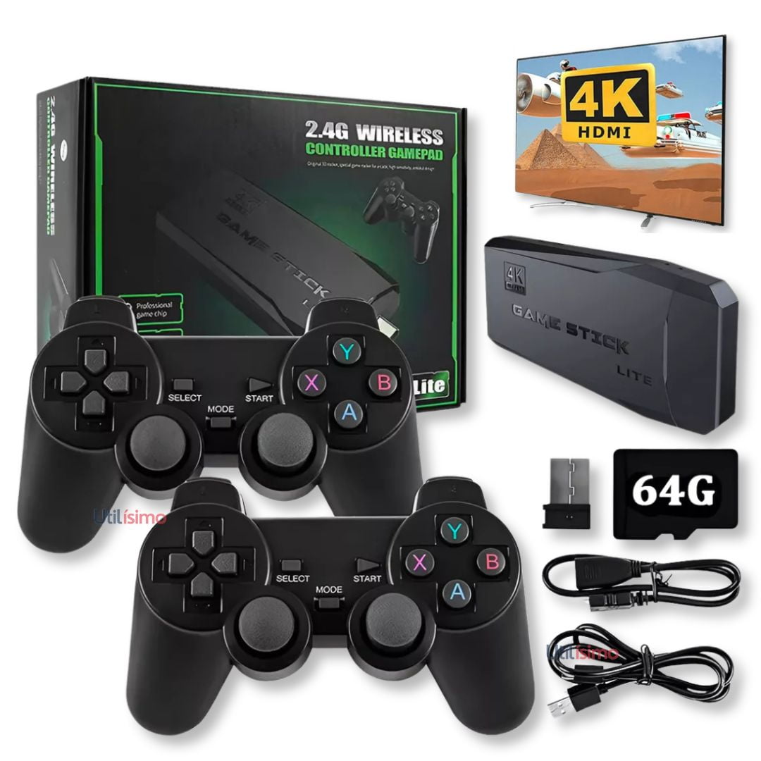 Videojuego Game Stick Lite 4K 64Gb HDMI Con 2 Joystick Inalámbricos | Lider