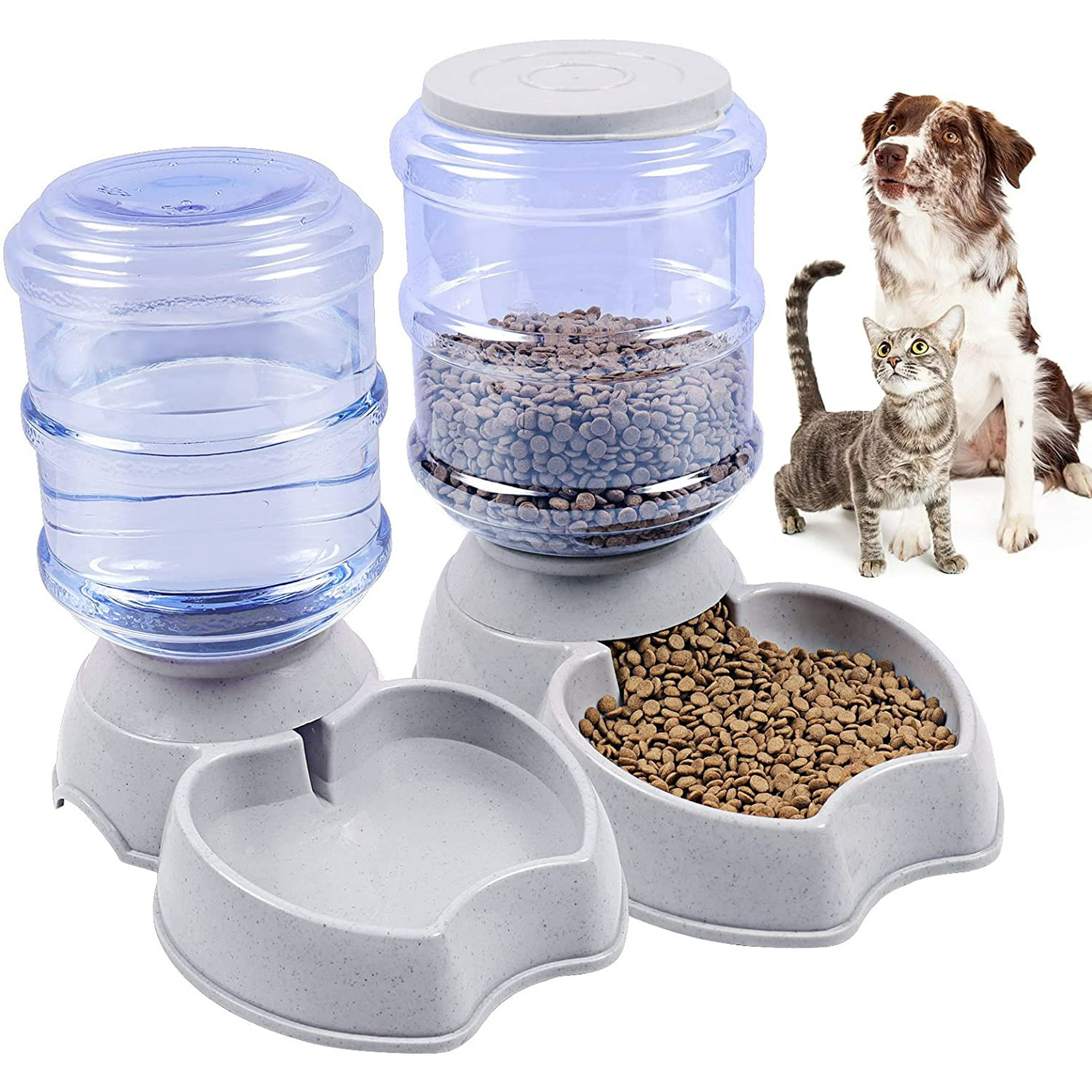 Dispensador automático de comida y agua de 3,8 l, comedero de gran ...