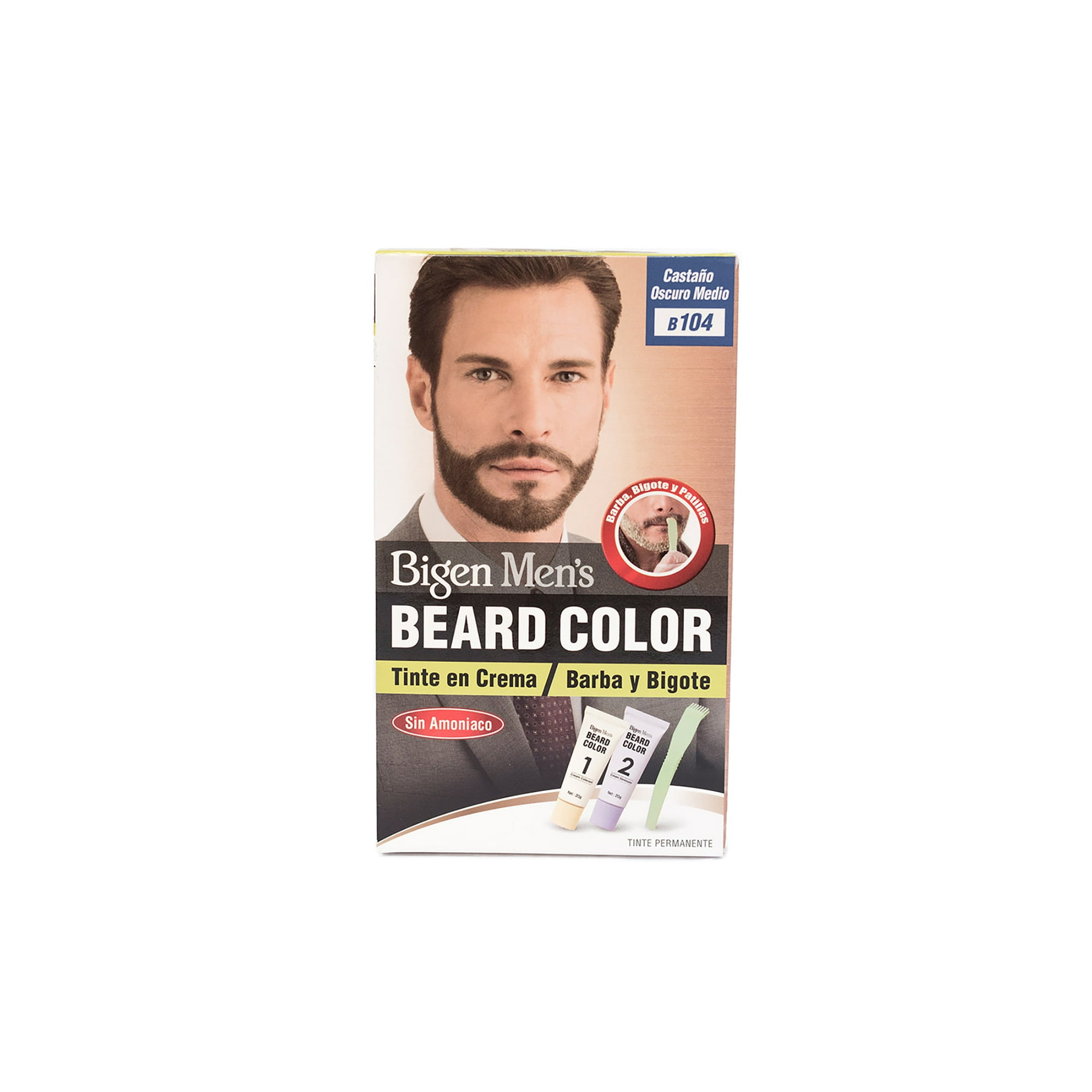 Tinte Colorante Barba y Bigote color #B104 Castaño Oscuro Medio | Lider