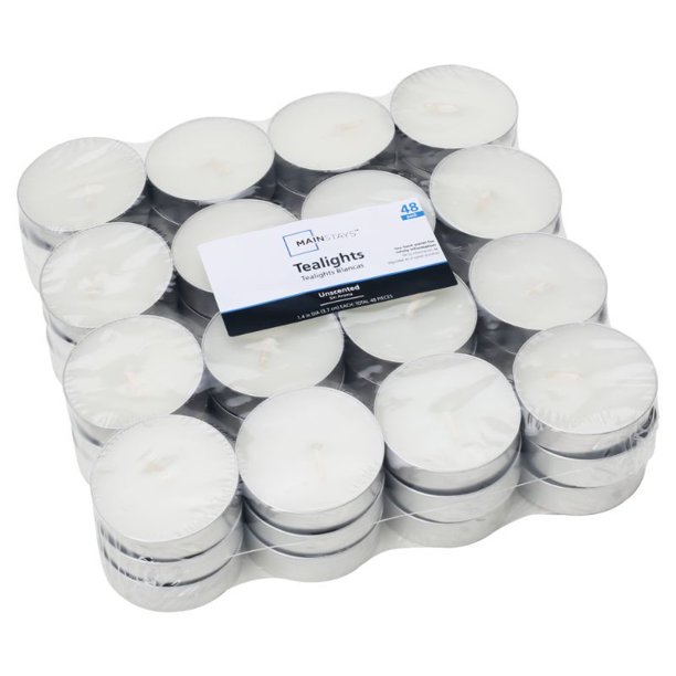 Velas Pack 48 Unidades Tealight Sin Fragancia Blanco | Lider