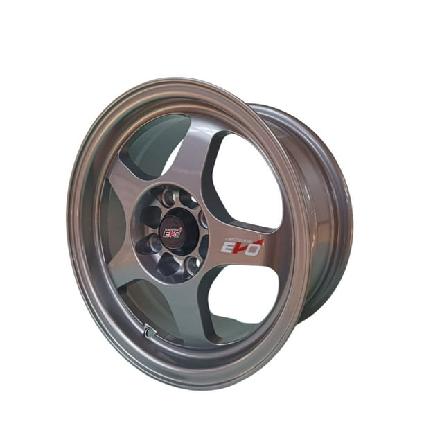 Juego de Llantas 14x6.5 4x100 Et35 gunmetal JCW35 EVO SPOON GLOSS PG ...