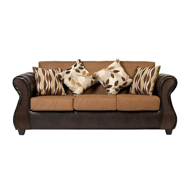 Sofá Verona 3C Tela Café | Lider