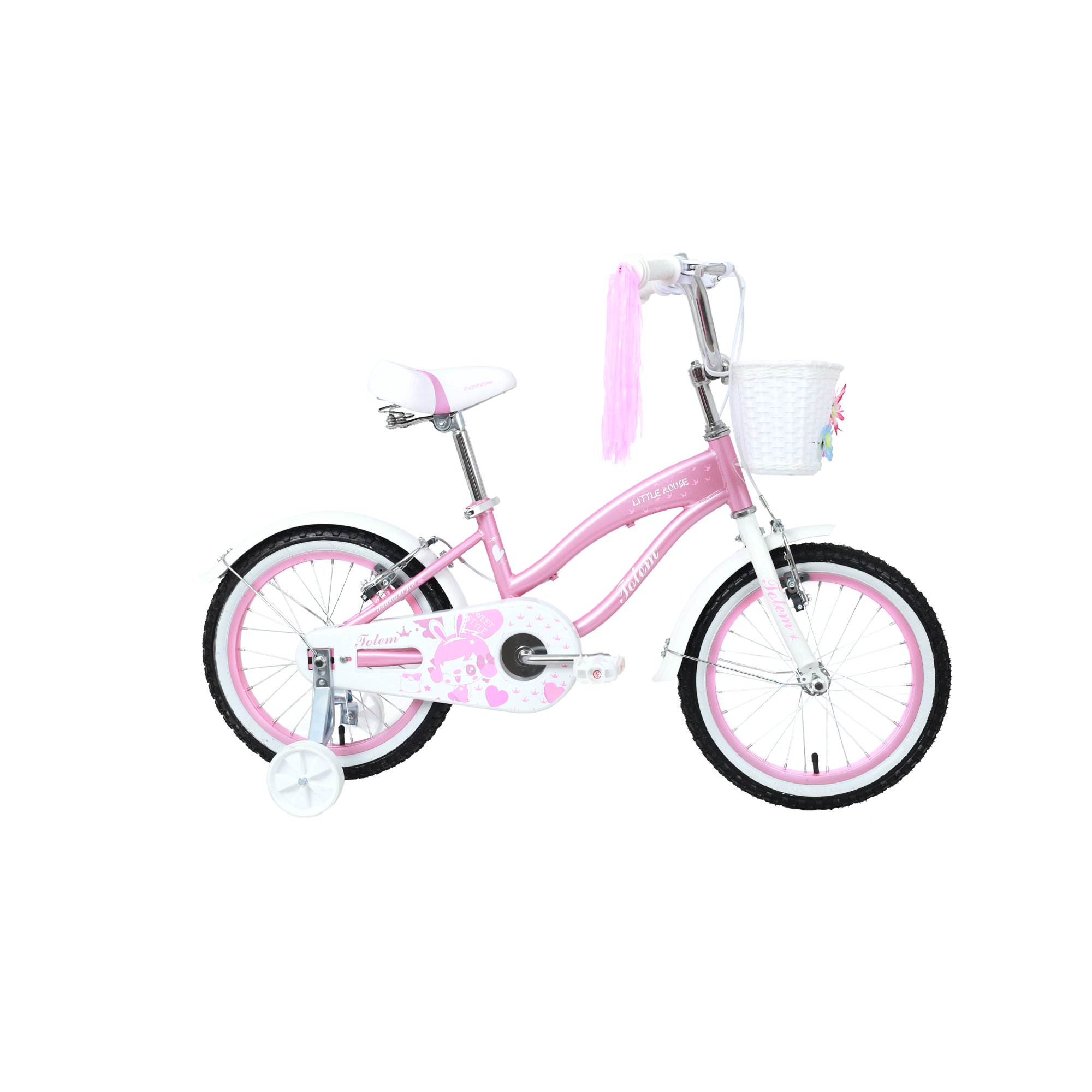 BICICLETA TOTEM INFANTIL ARO 16 LITTLE ROUSE COLOR ROSADO | Lider
