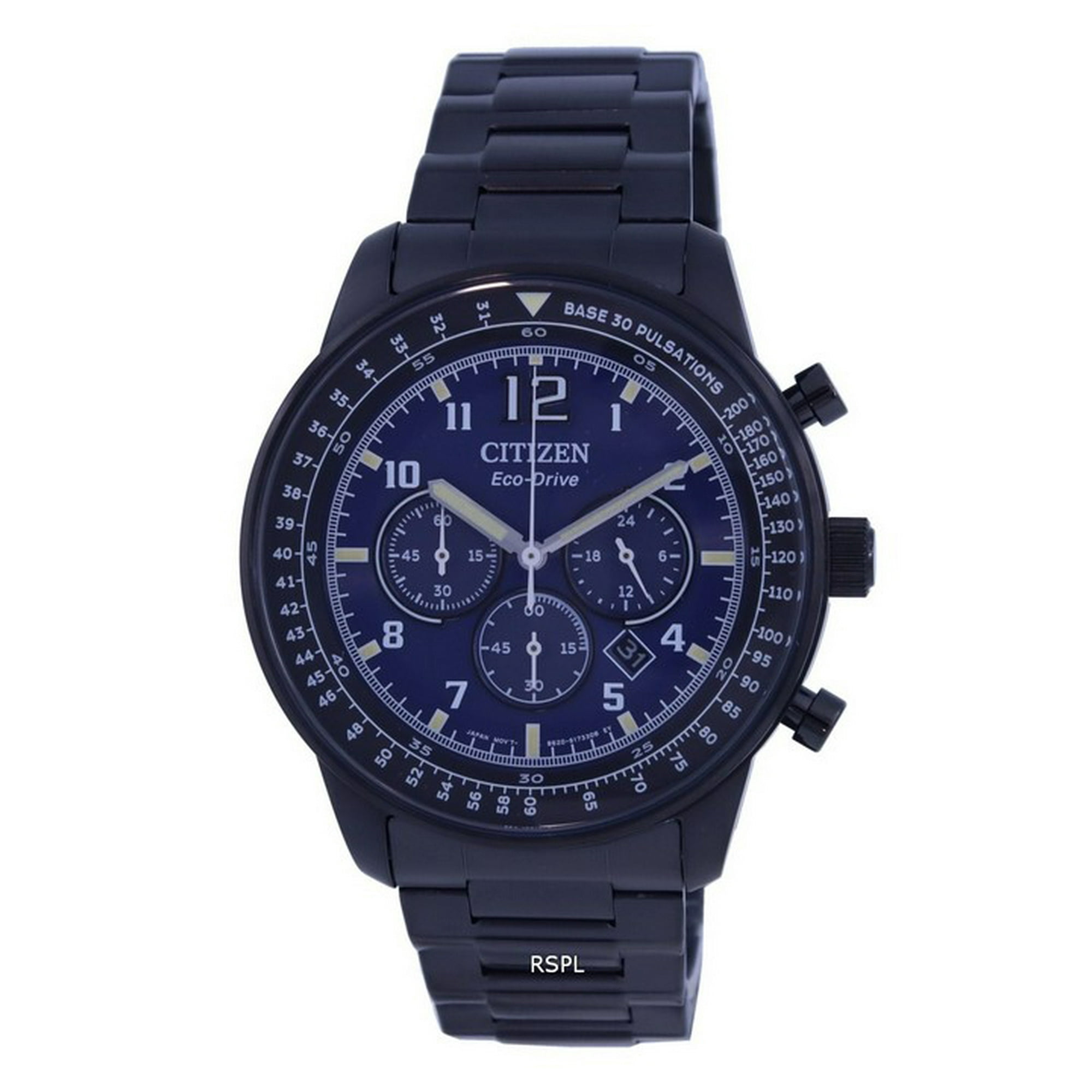 Reloj Citizen Chronograph Blue Dial Stainless Steel Eco-Drive CA4505 ...