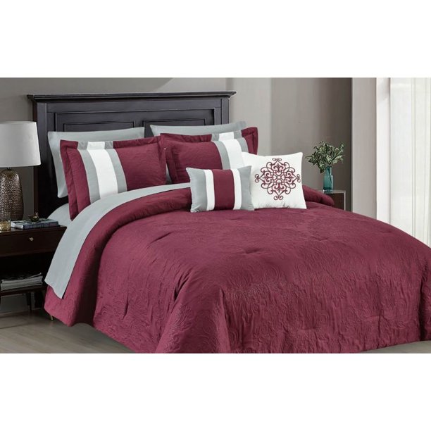 Set de Cama 9Pcs 2 Plaza Stripe | Lider