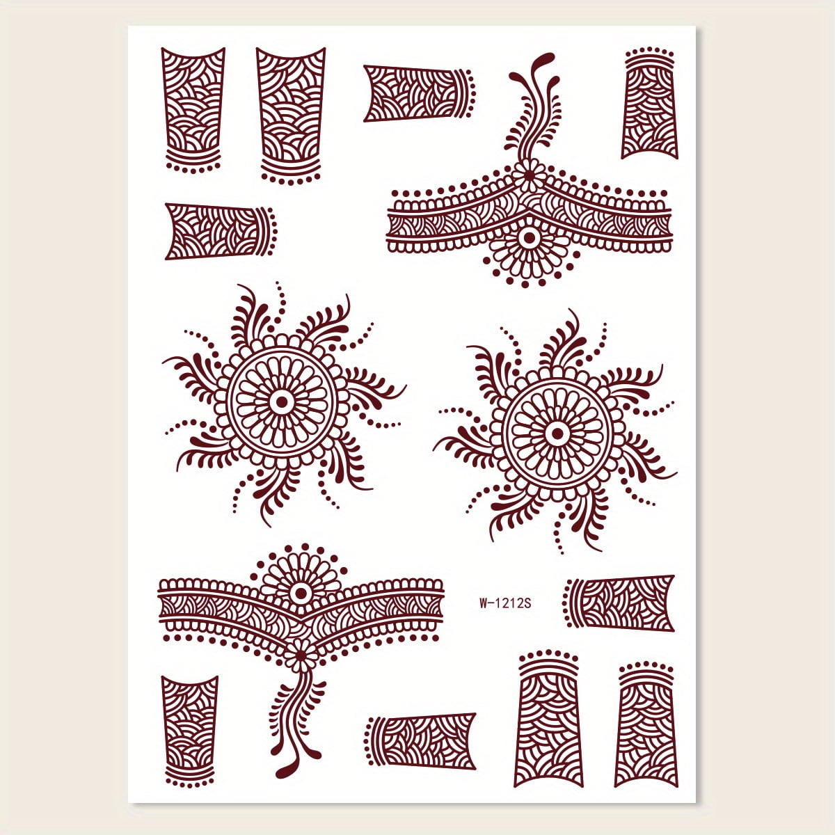 Vintage Vermilion Tattoo Stickers for Hands and Legs - Complicated ...