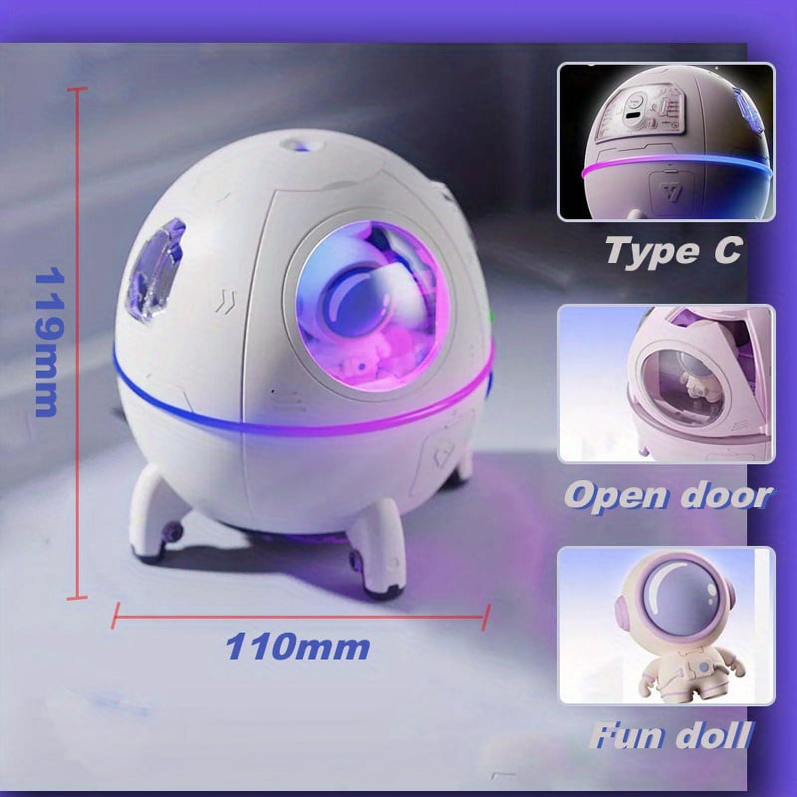 1pc 220ML Rechargeable Space Capsule Air Humidifier, USB Ultrasonic ...