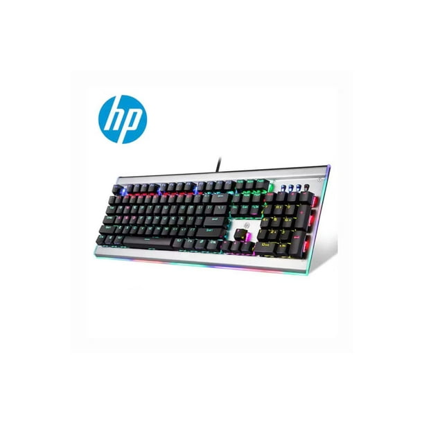 Teclado Gamer Mecánico Hp Gk400f Plata RGB | Lider
