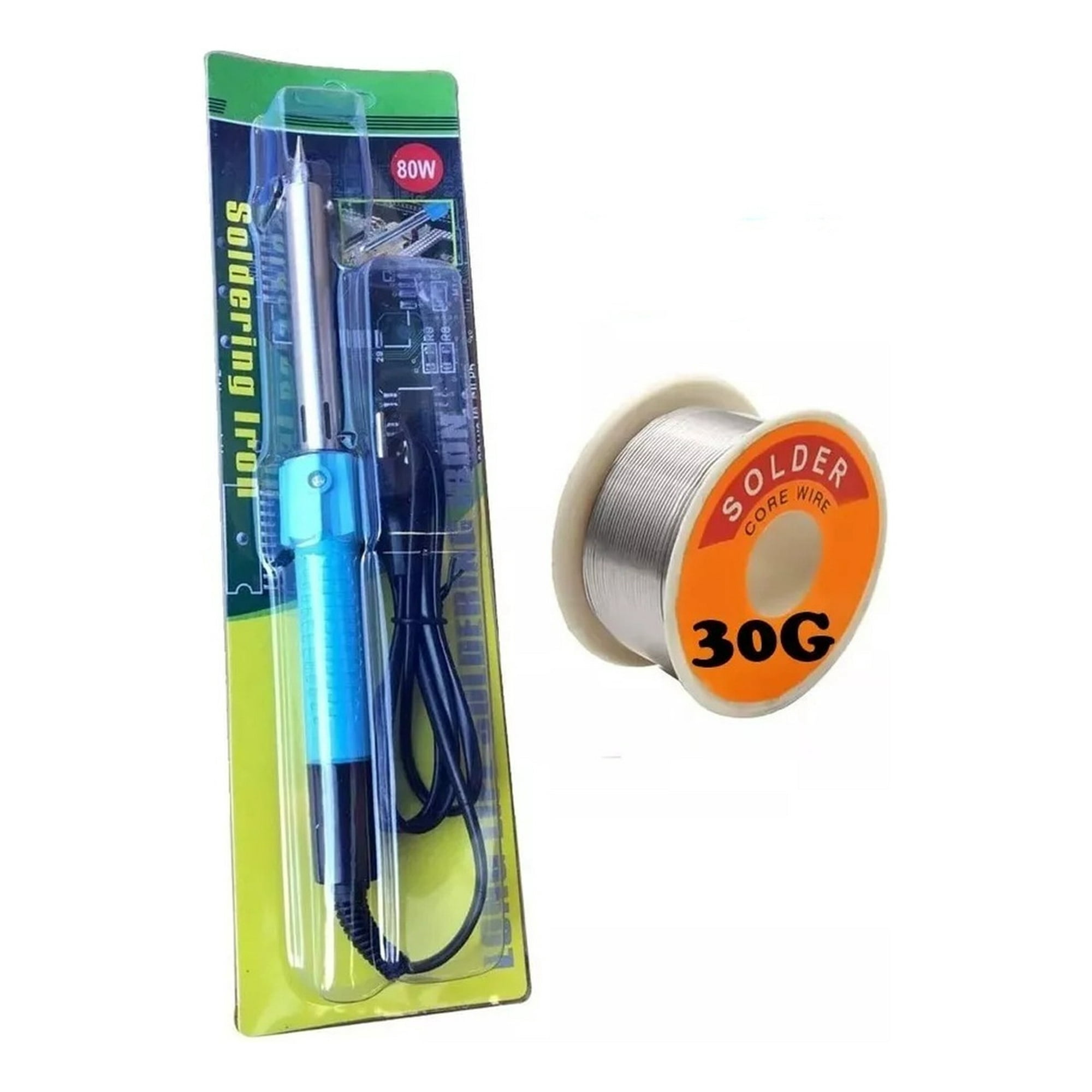 Pack Cautín Eléctrico Tipo Lápiz Para Soldar 80w +soldadura | Lider