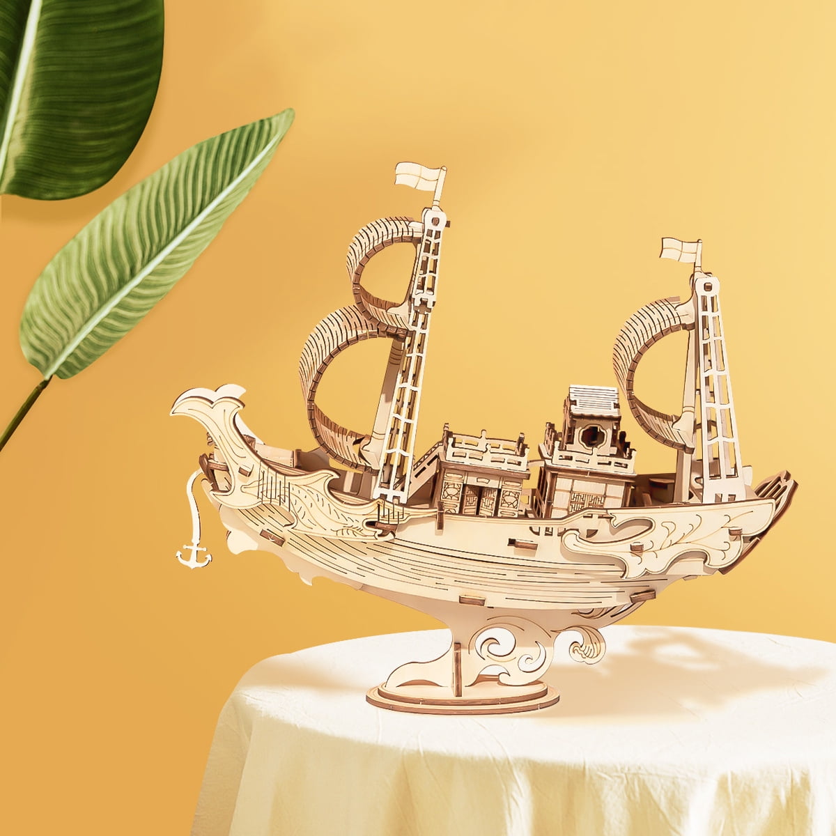 Wooden Puzzle Of 3D Three-dimensional Ship Model | Lider
