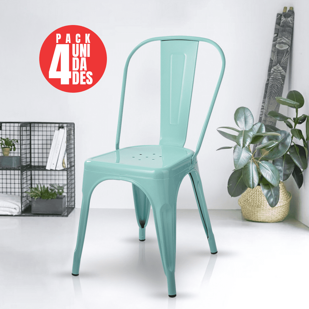 Pack 4 Silla Tolix Basic Menta | Lider