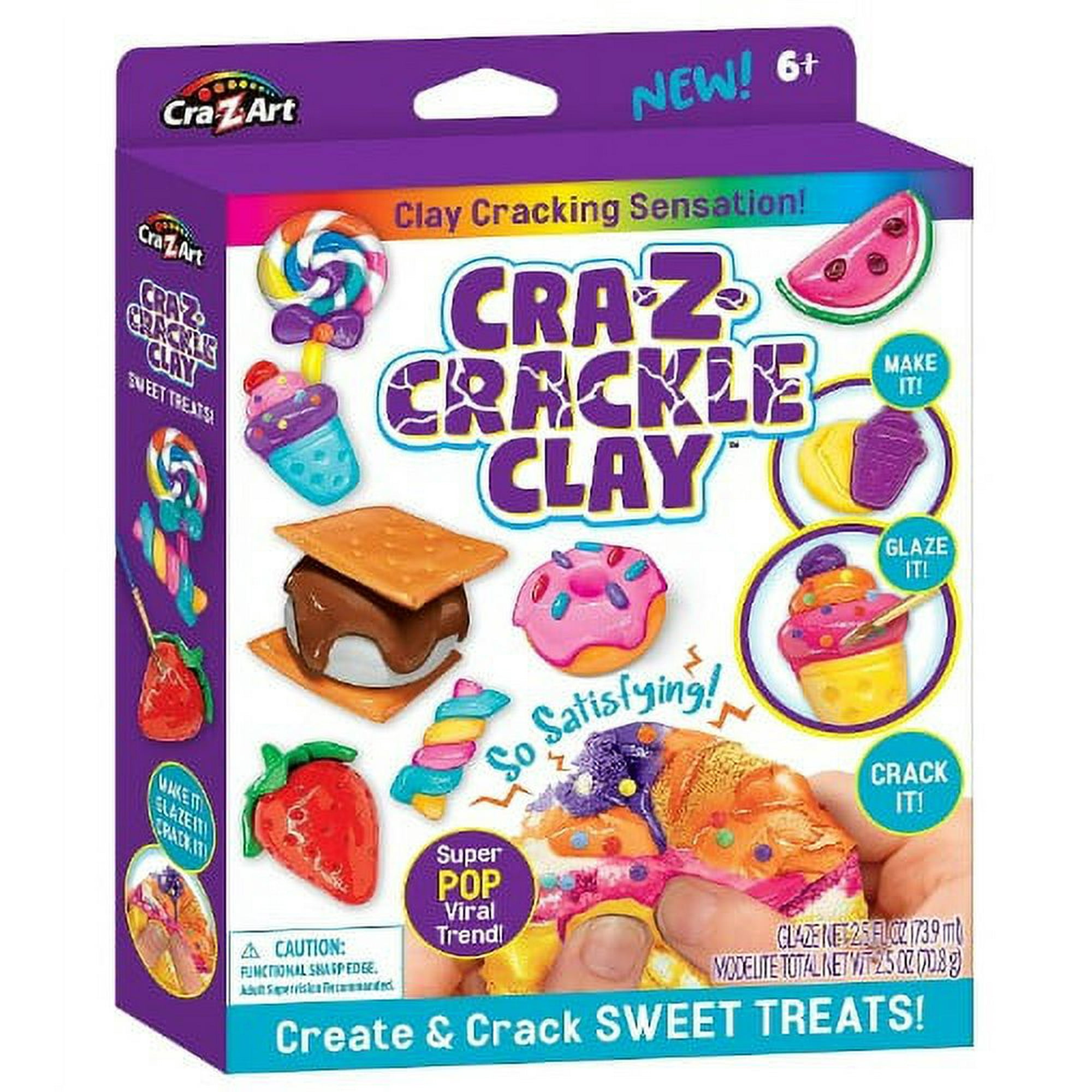 Cra-Z-Art Popping Clay! Create & Crack Sweet Treats! 6 Modelos | Lider