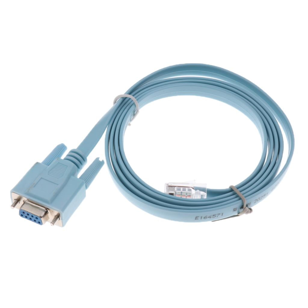 DB 9Pin RS232 Serial A CAT5 Adaptador Ethernet Cable De Consola LAN Azul | Lider