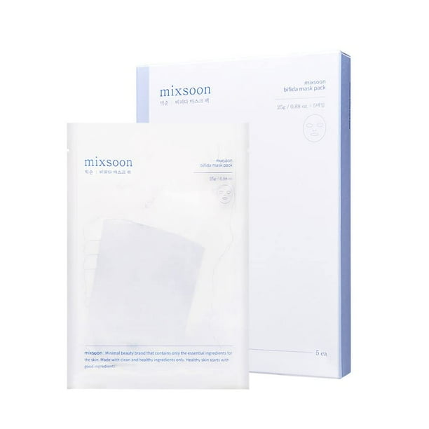 Sheet Mask Mixsoon Bifida, hidratante facial coreano, paquete de 1 ...