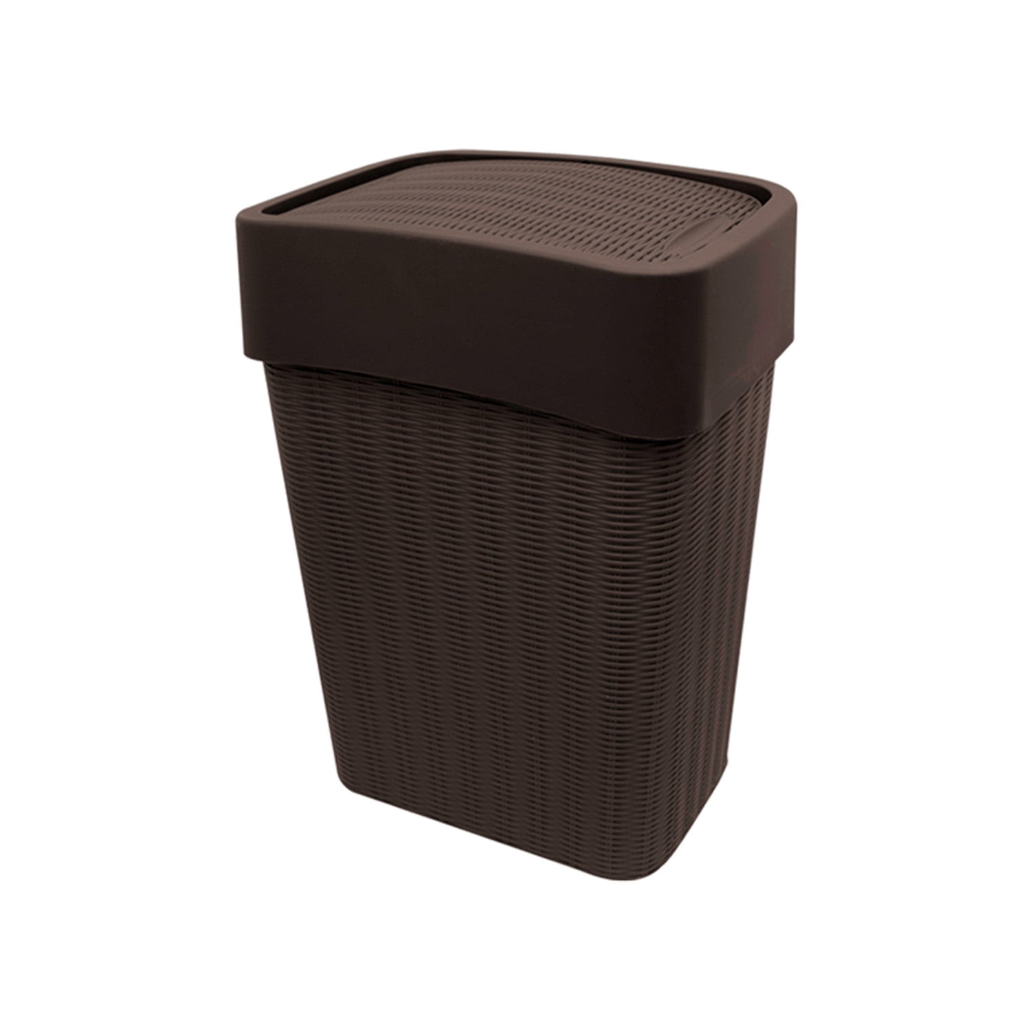 Tacho de Basura Ratan Vaiven Slim 40LT Café | Lider