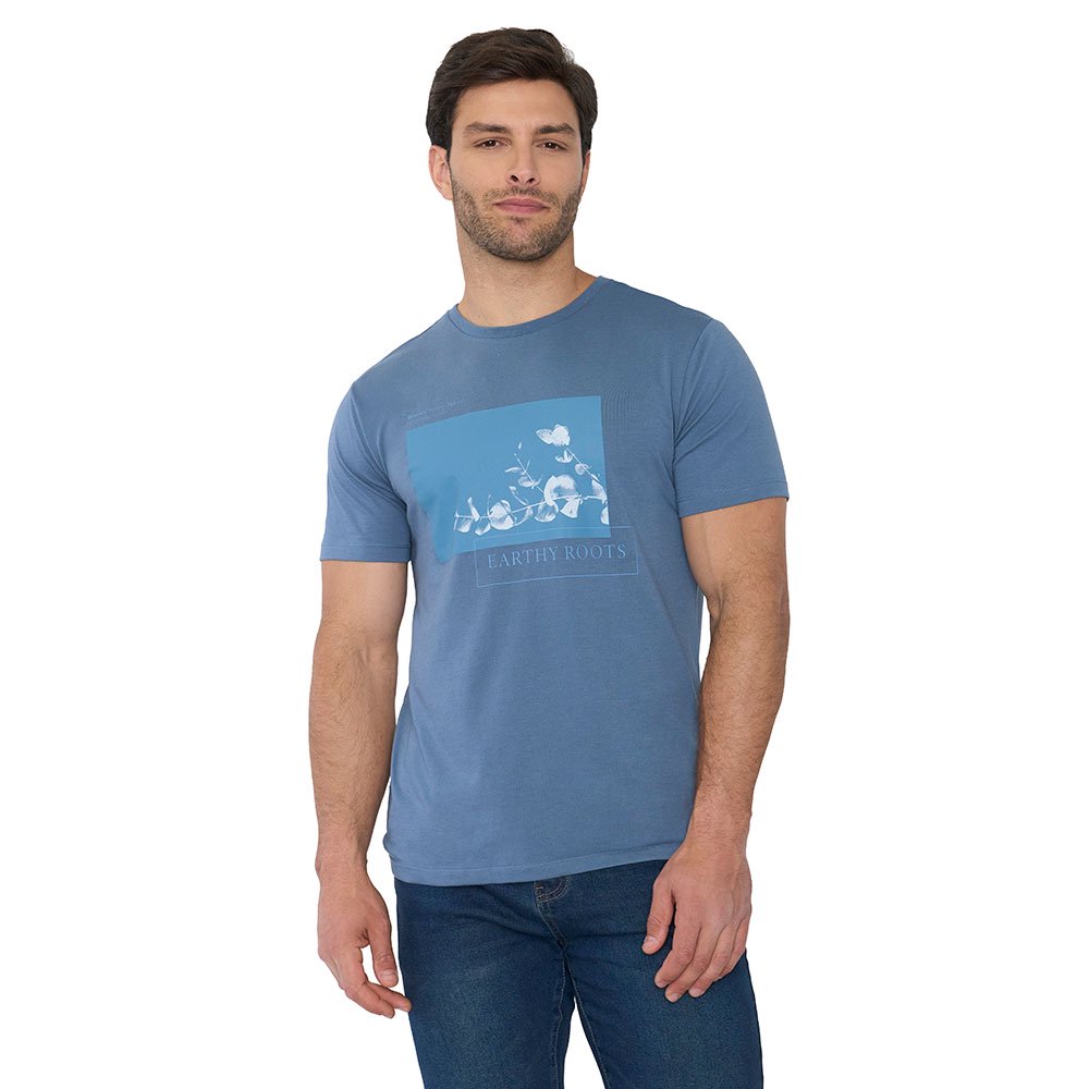 Polera Hombre Focal Print Floral Celeste Corona | Lider