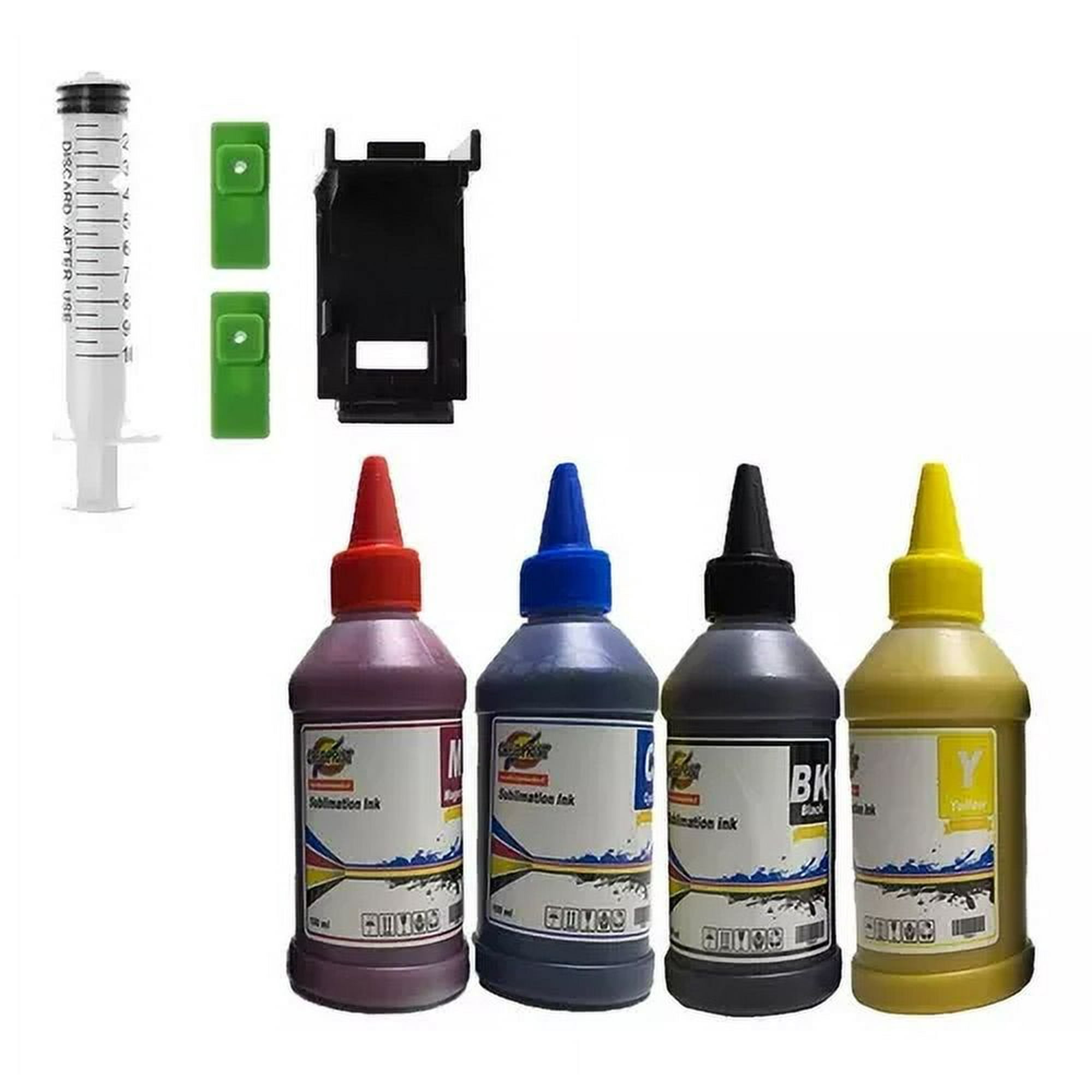 Kit Para Recarga De Cartuchos Hp 100ml Por Color + Snap/fill | Lider