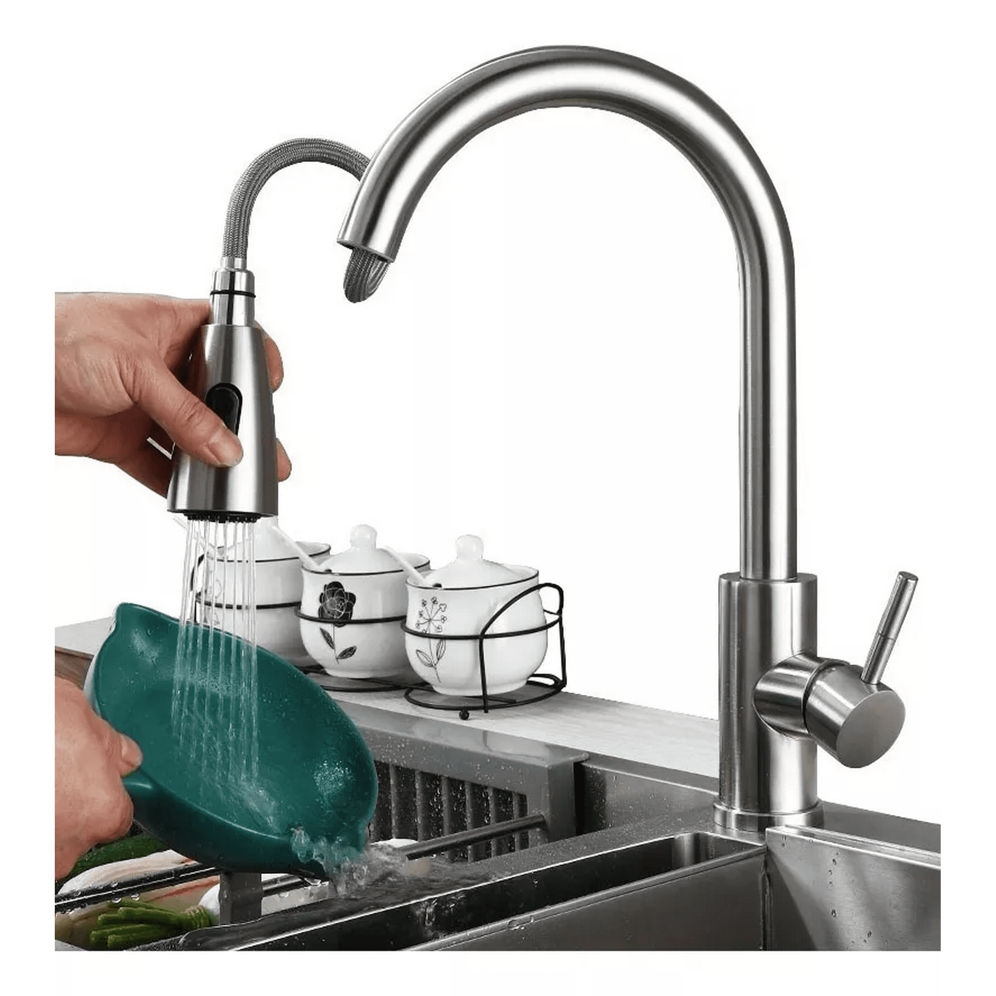 Llave Monomando Lavaplatos Flexible Retractil Premium | Lider