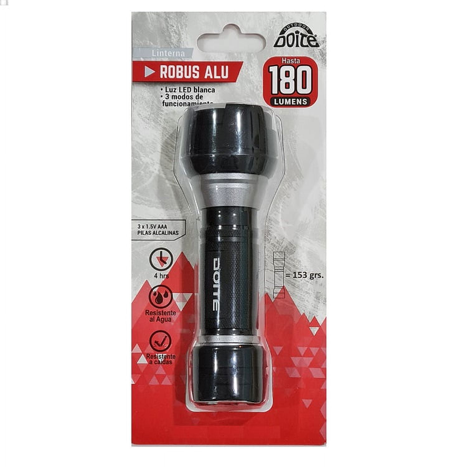 Linterna Robus Led 180 Lum 15 Cms 153 Grs Pila 3aaa 3 Func | Lider