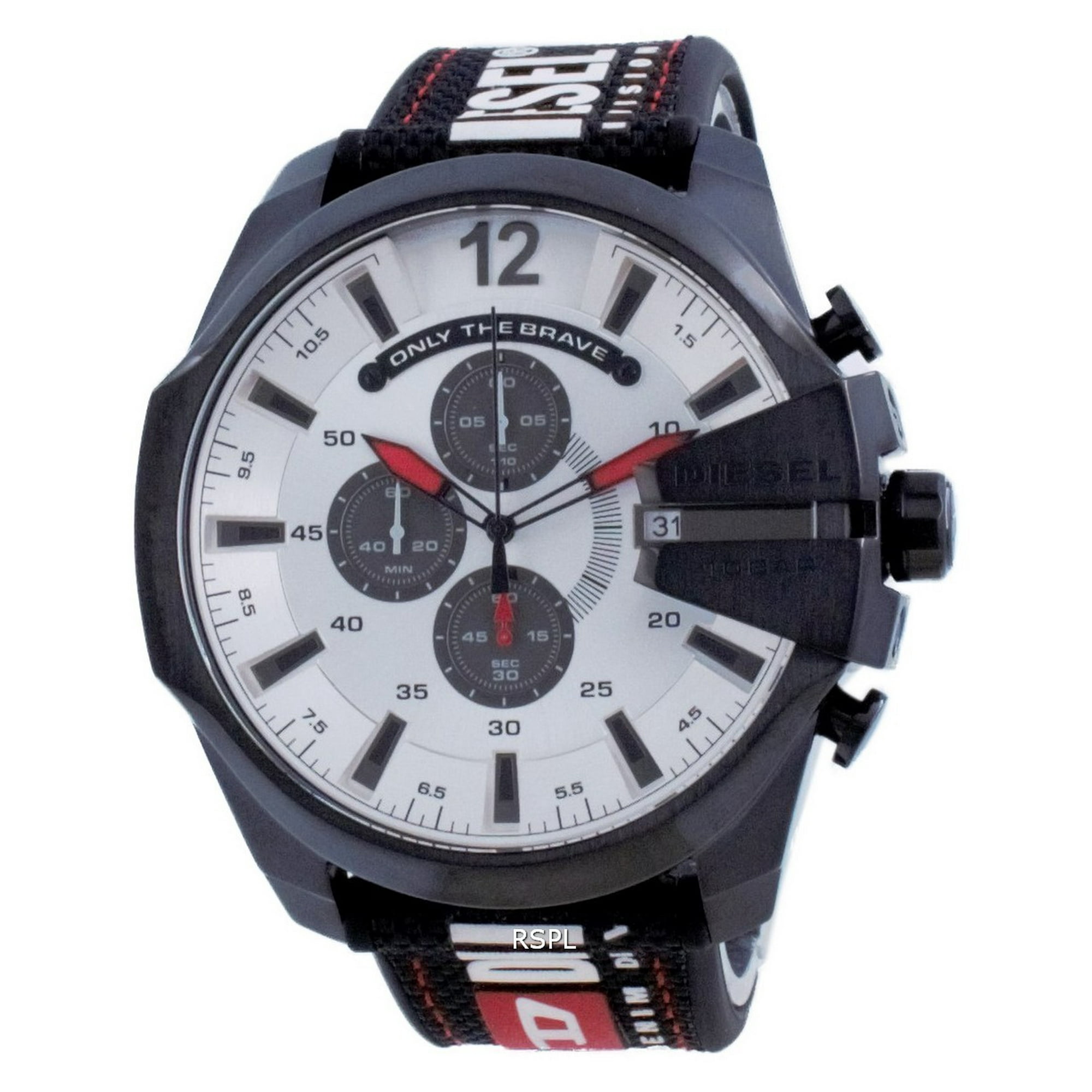 Reloj Diesel Mega Chief Chronograph Nylon Quartz DZ4512 100M Men's ...