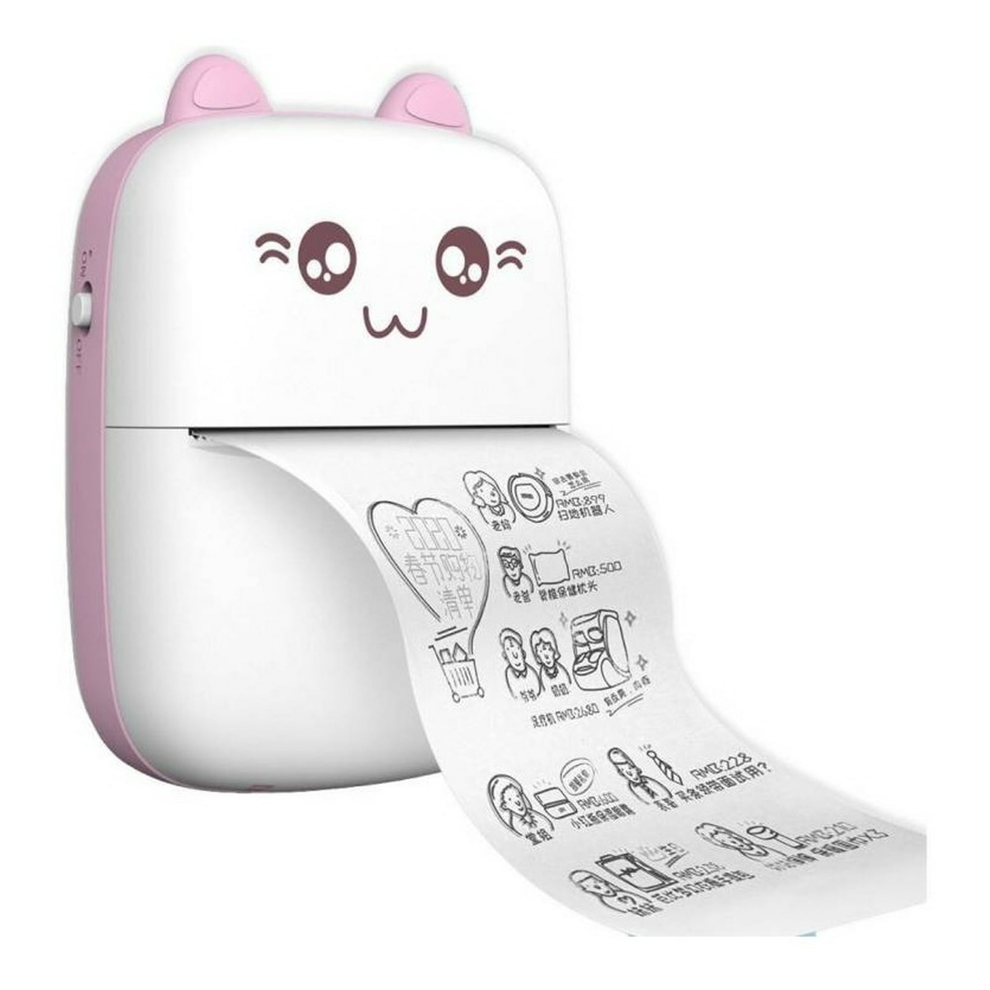 Mini Impresora Térmica Portátil Bluetooth Gatito + 1 Rollo | Lider