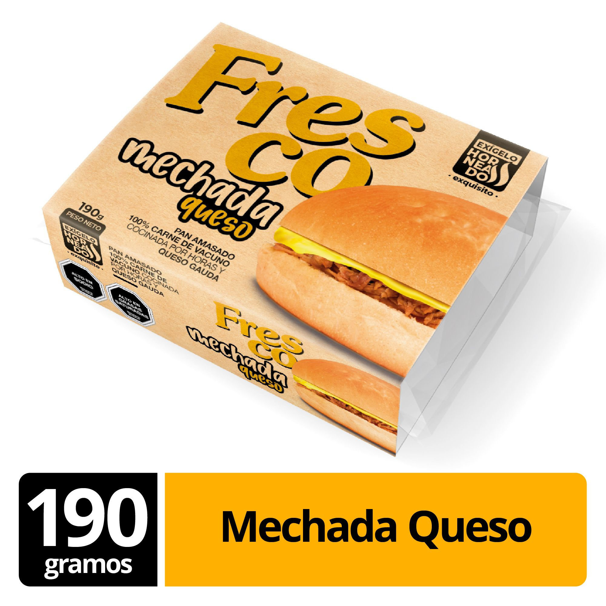 Sandwich Mechada Queso, 190 g | Lider