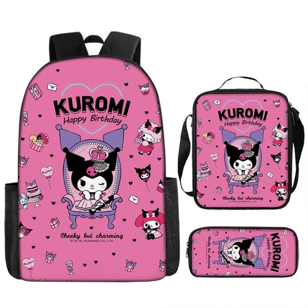 Kuromi Backpacks Teens Waterproof Bookbag for High School Girls Boys ...