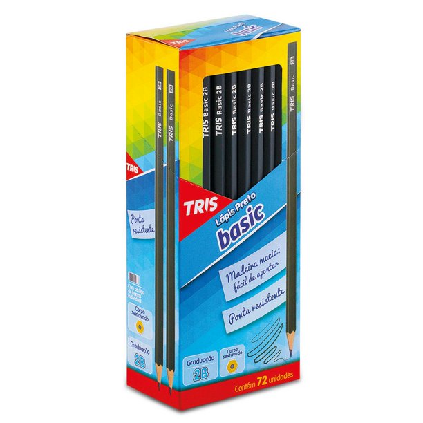 Lápiz grafito 2B basic display 72 unidades | Lider