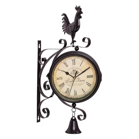 Fiocias - Reloj De Pared De Doble Cara Reloj De Estación