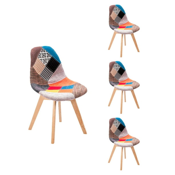 Pack 4 Silla Eames Patchwork Multicolor | Lider