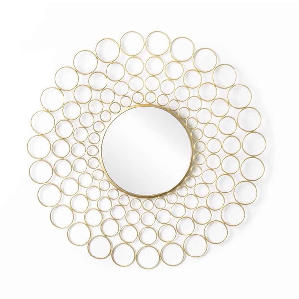 Espejo Bubble Metal Dorado BVS | Lider