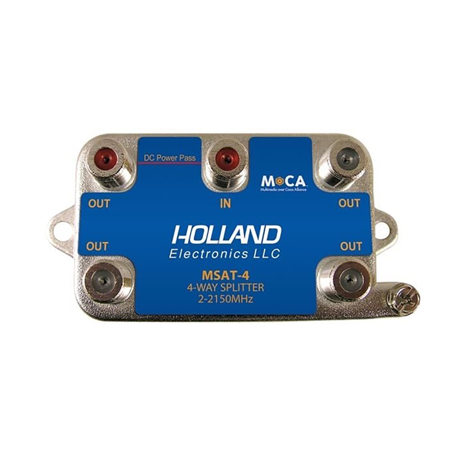 Divisor de 4 vías Holland Electronics MSAT-4 MoCA aprobado por DIRECTV - Nuevo MDU | Lider