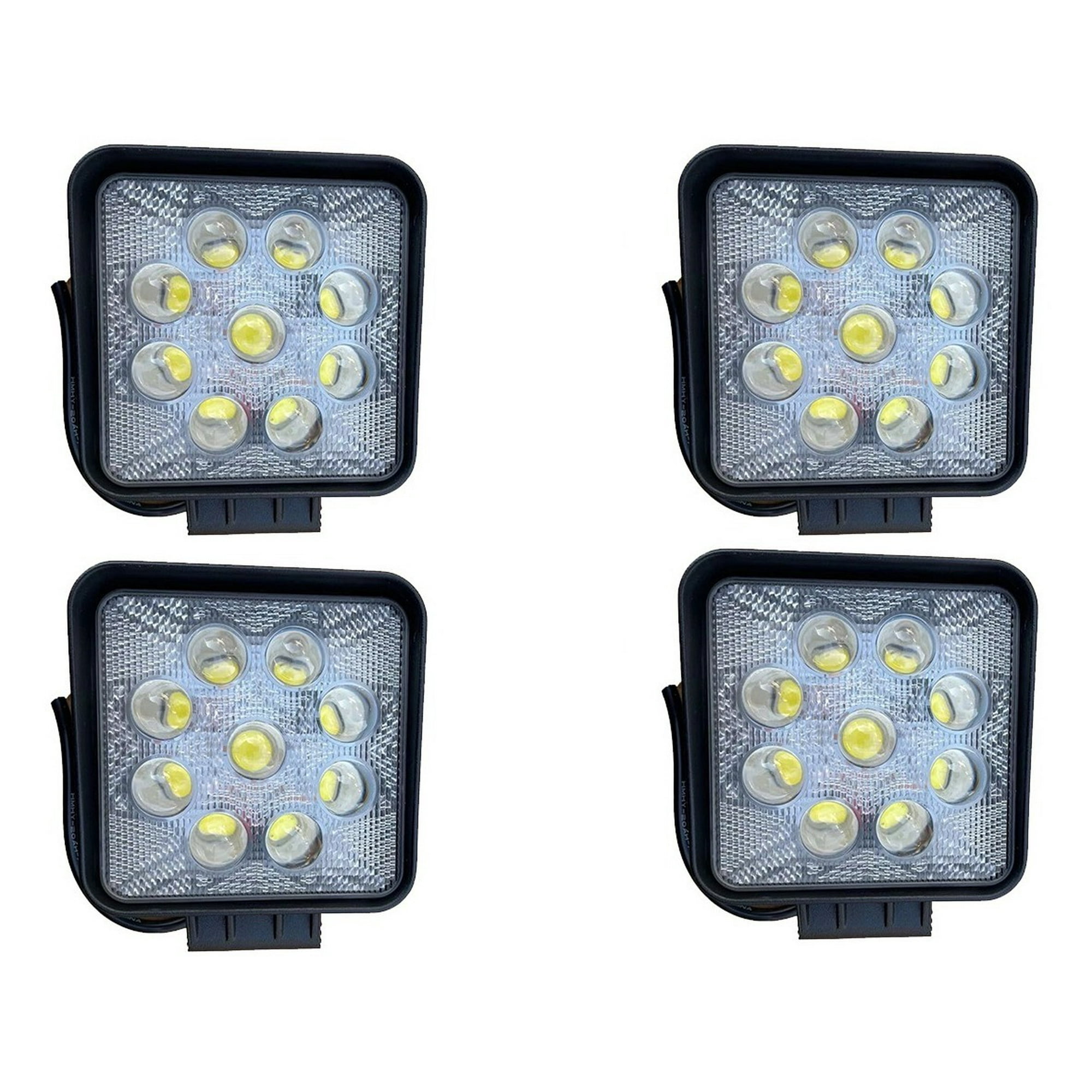 Pack 4 Foco Led Neblinero 27w Cuadrados 9 Led 4x4 | Lider