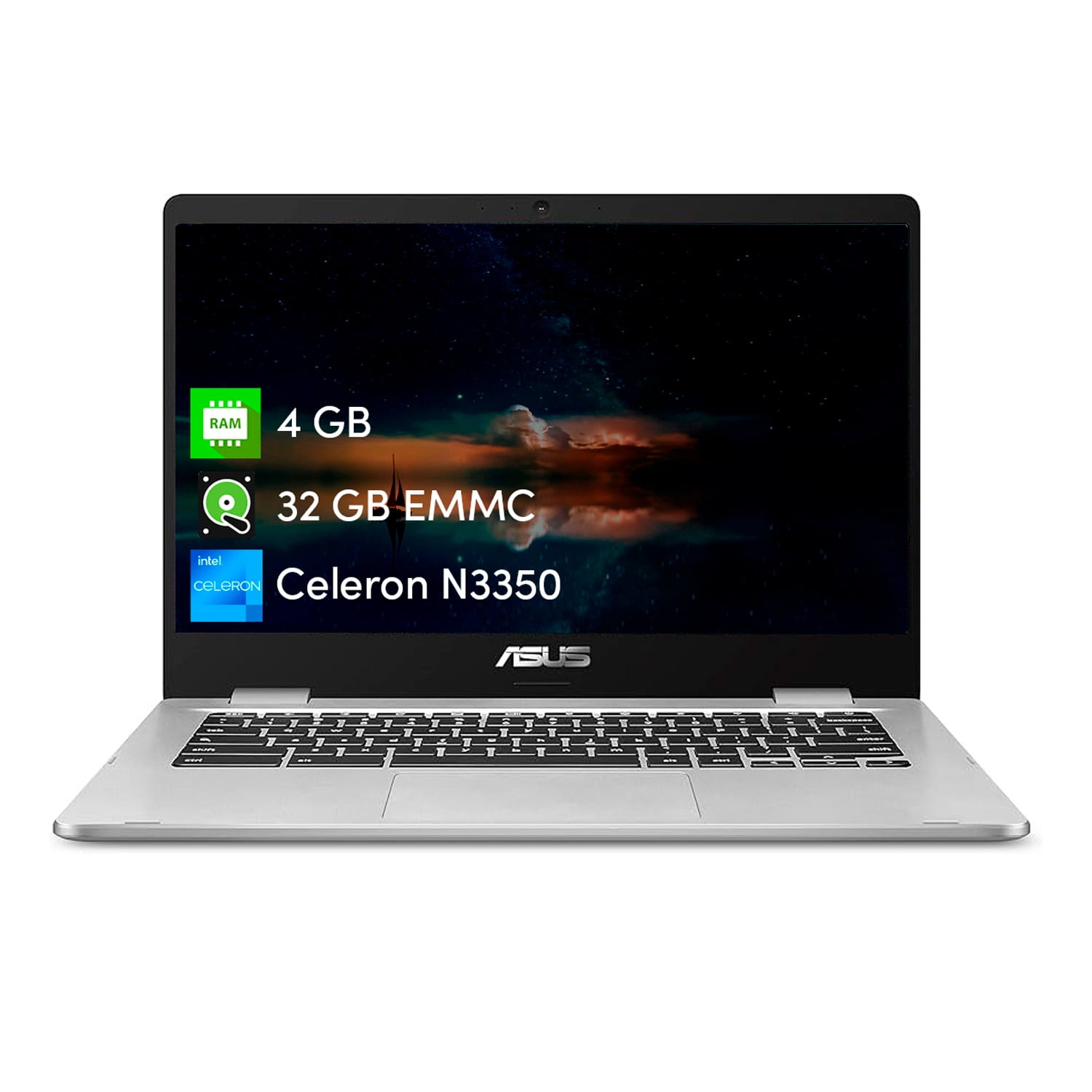 Notebook Asus Chromebook C423 Celeron 4GB 32GB 14" Chrome Os | Lider
